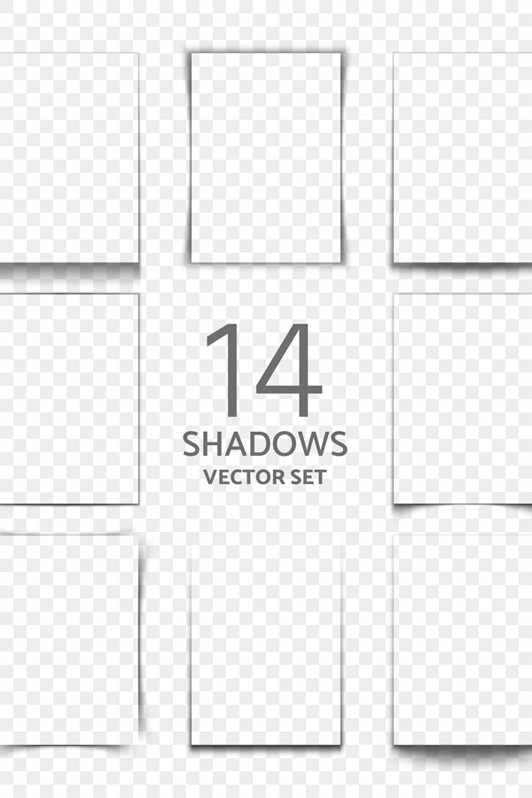 Rectangular shadow box frames from paper sheets. 3d transpar