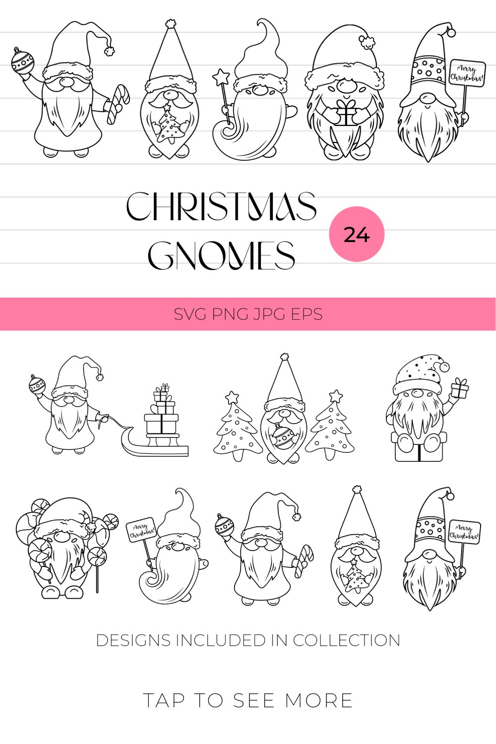 Christmas Gnomes SVG Bundle|Gnomes Cutting Files