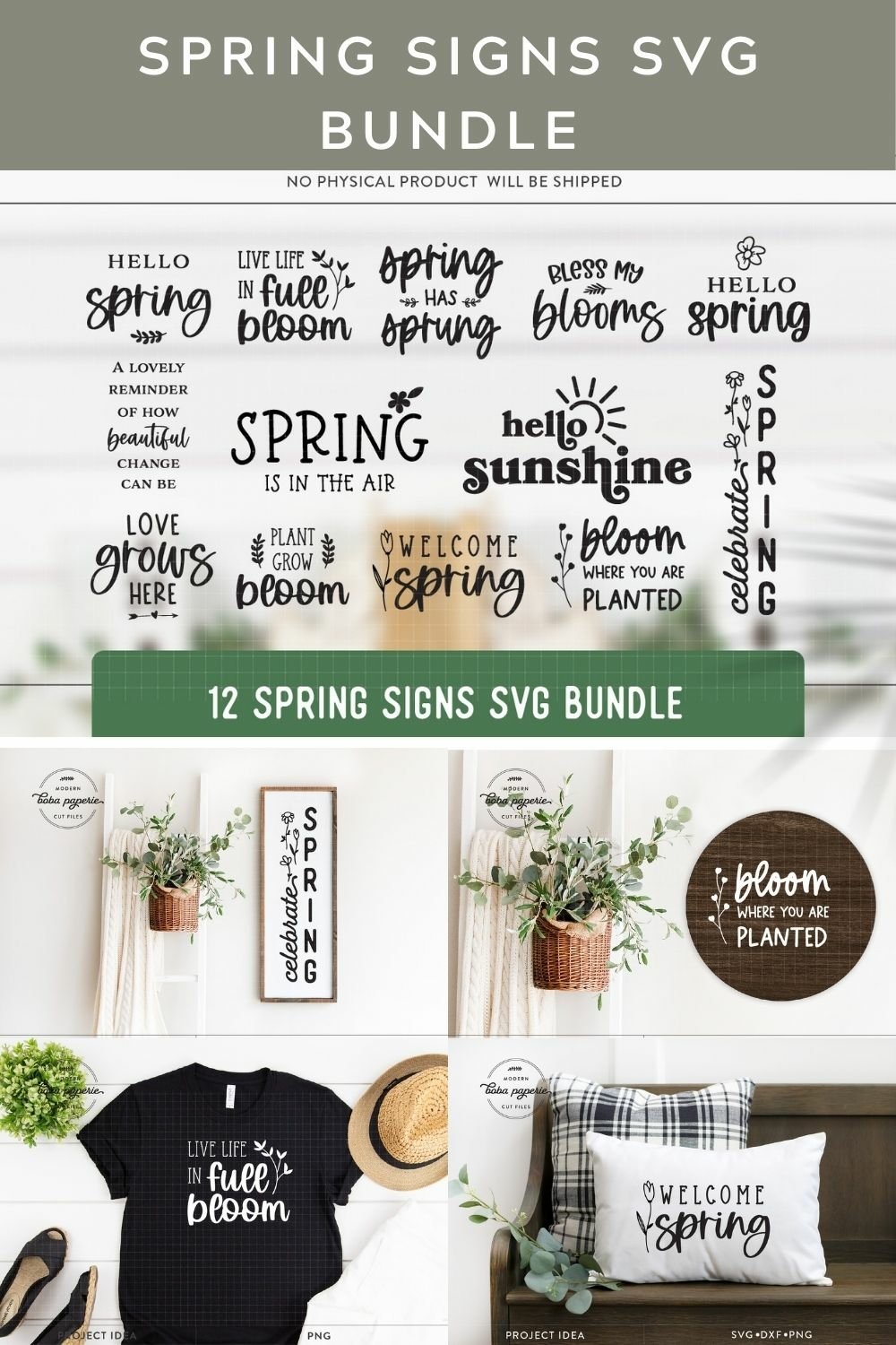 12 Spring Cut Files for Cutting Machines