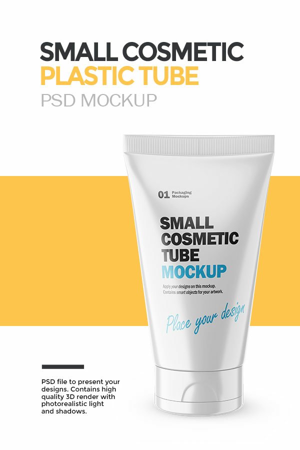 Small Cosmetic Tube - PSD Mockup