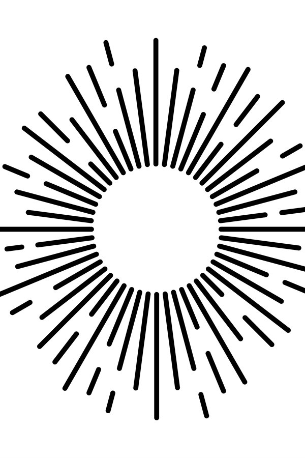 Sunbeam lines. Drawn hand motion starburst or fireworks expl