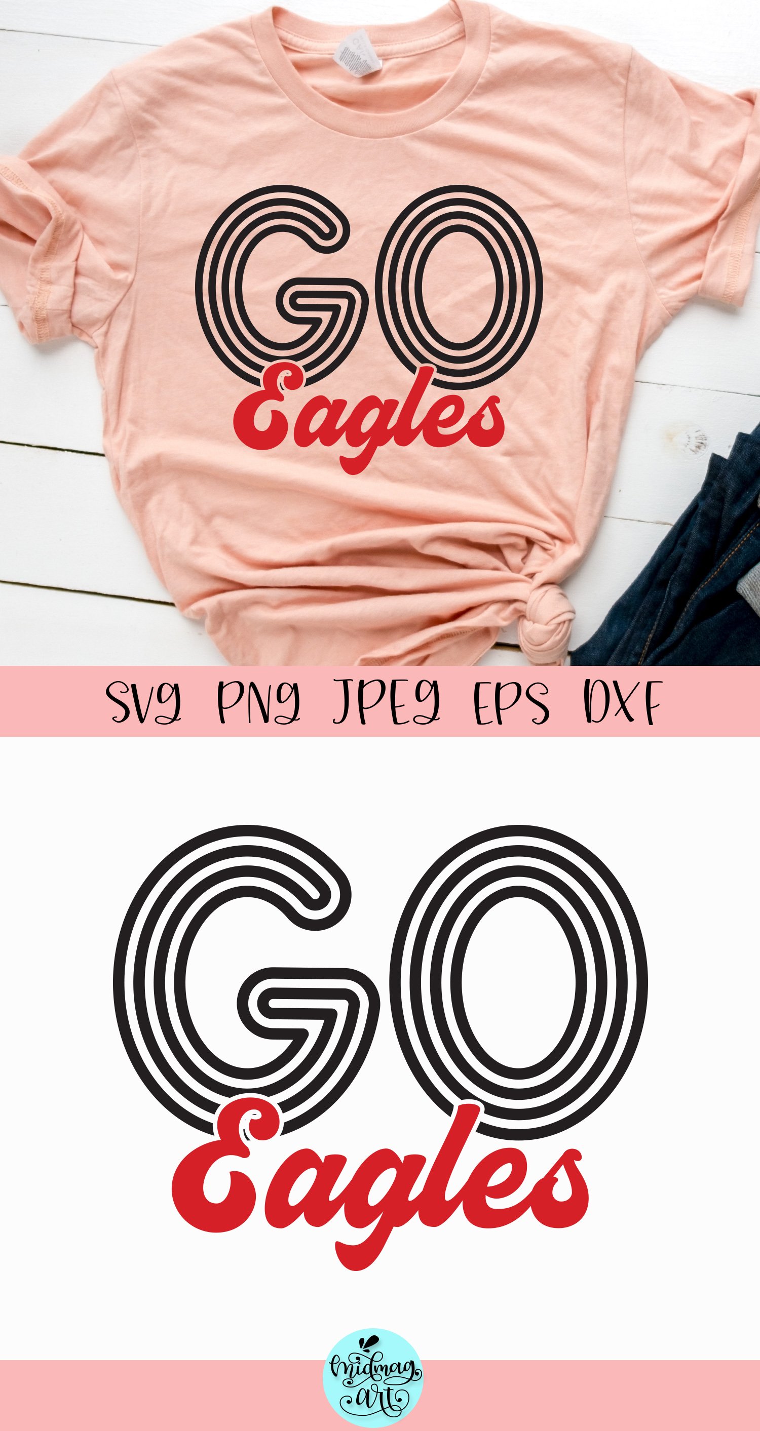 Go Eagles svg, sports svg