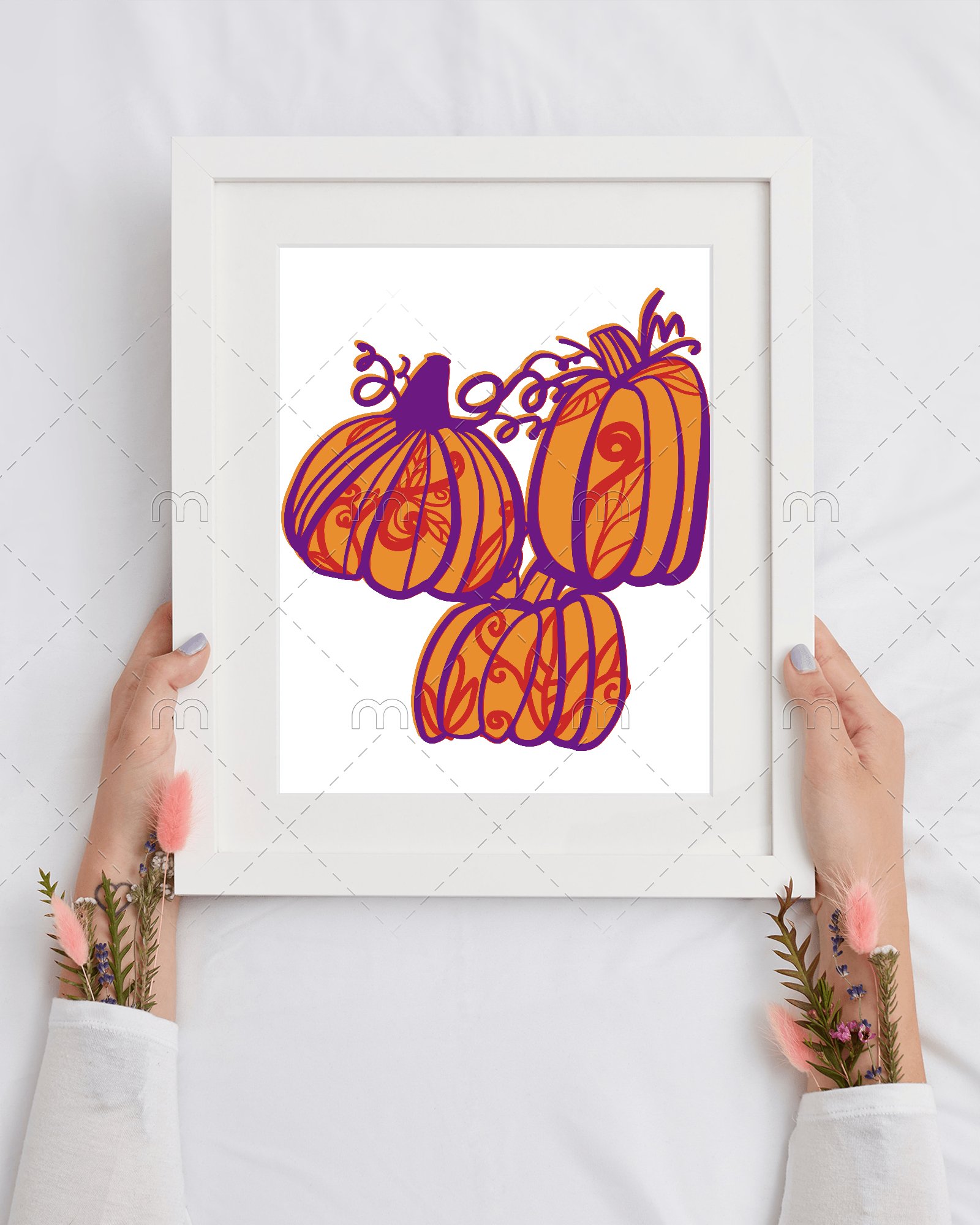 3d layered mandala. Pumpkin SVG