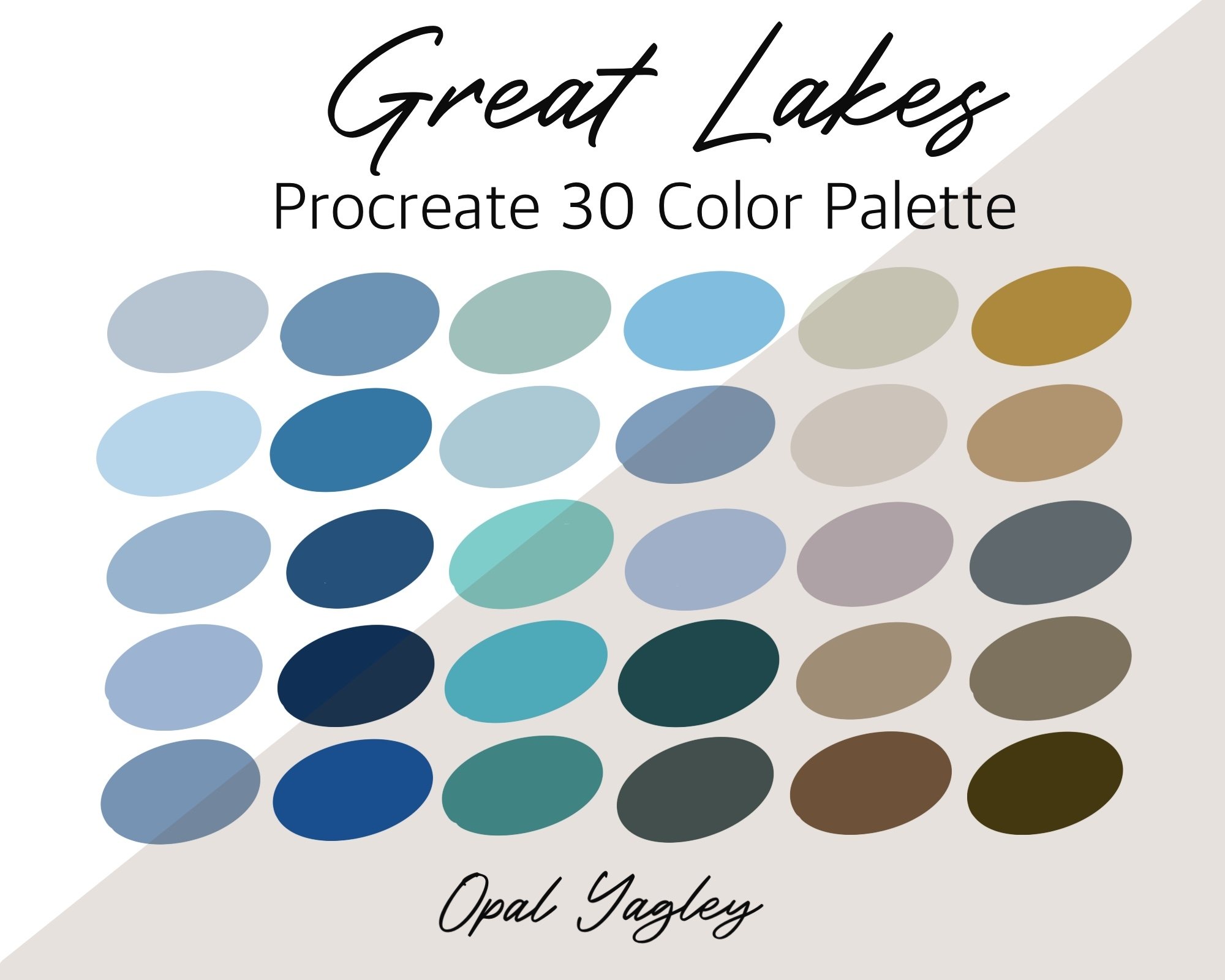Great Lakes / Sands and Water Procreate Color Palette