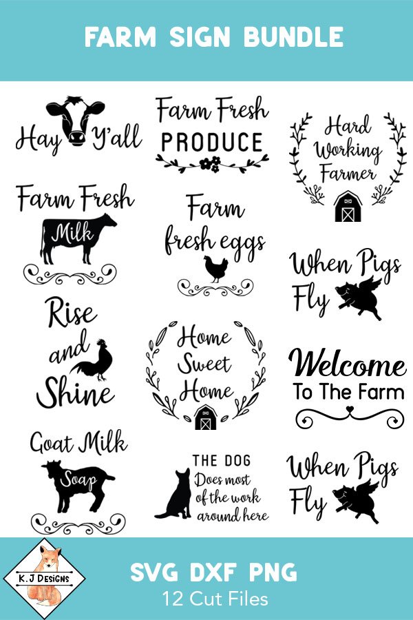 Farm Signs Bundle SVG | Farmhouse Designs