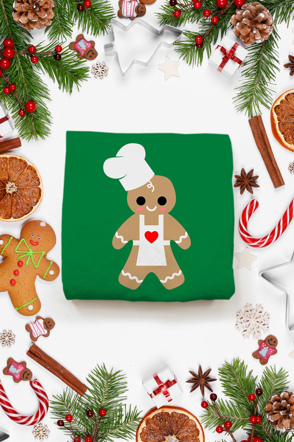 Gingerbread Baker with Apron SVG File
