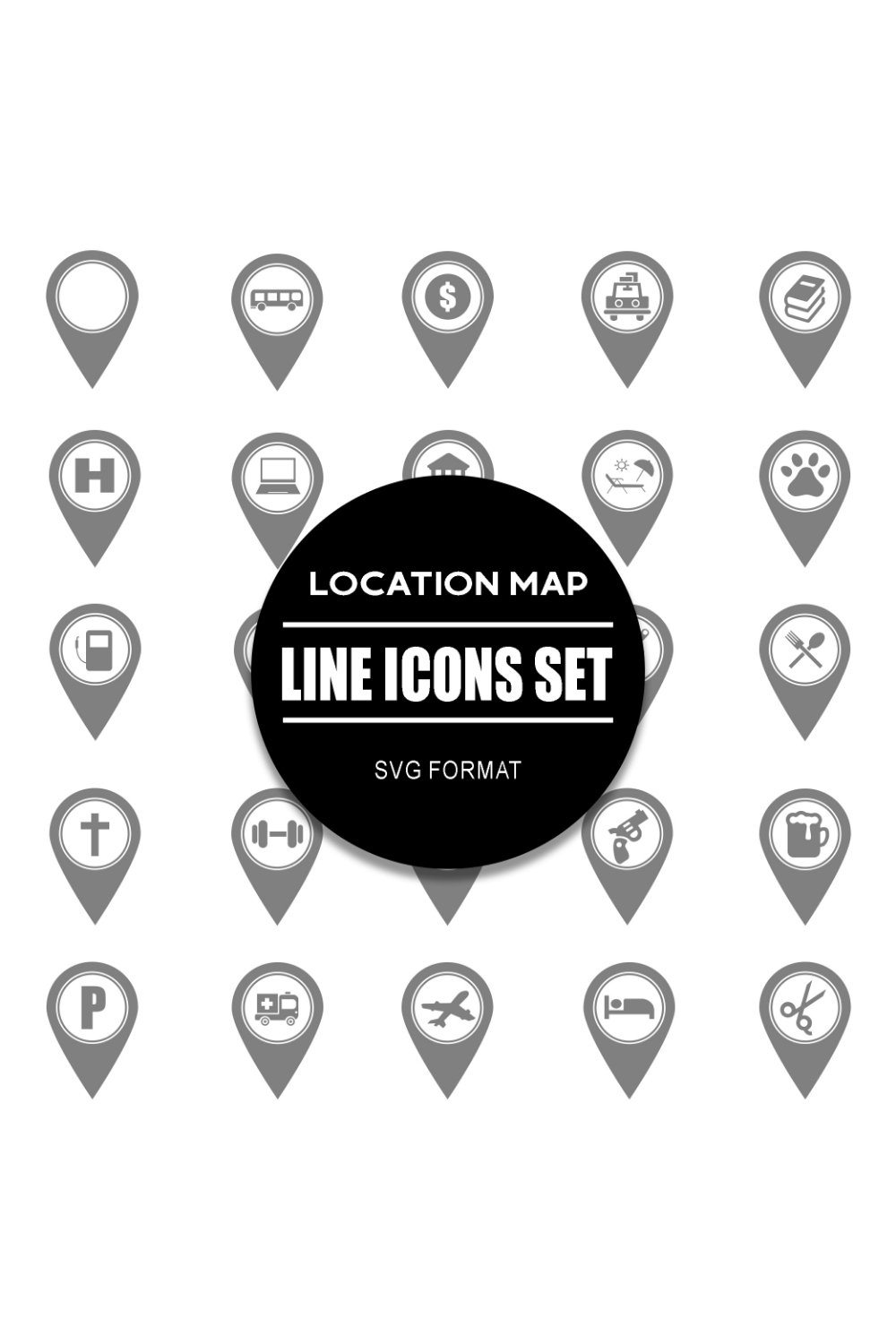 Location Map Icon Set