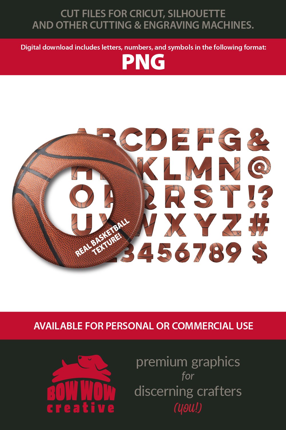 Basketball Alphabet Numbers & Symbols Clipart Bundle