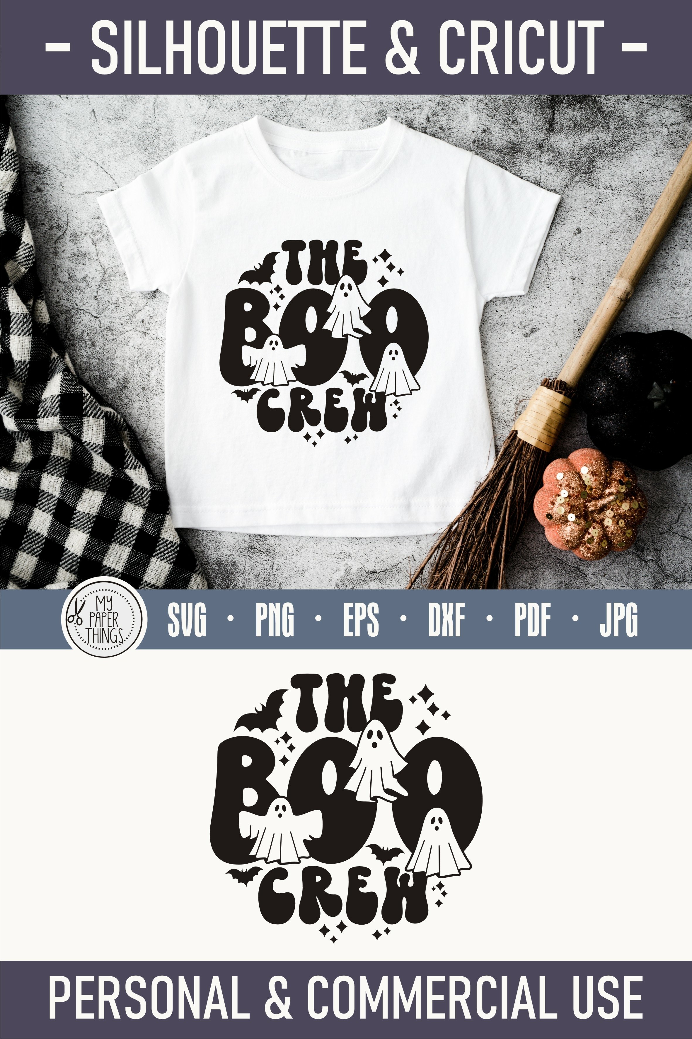 Boo Crew Retro Halloween svg