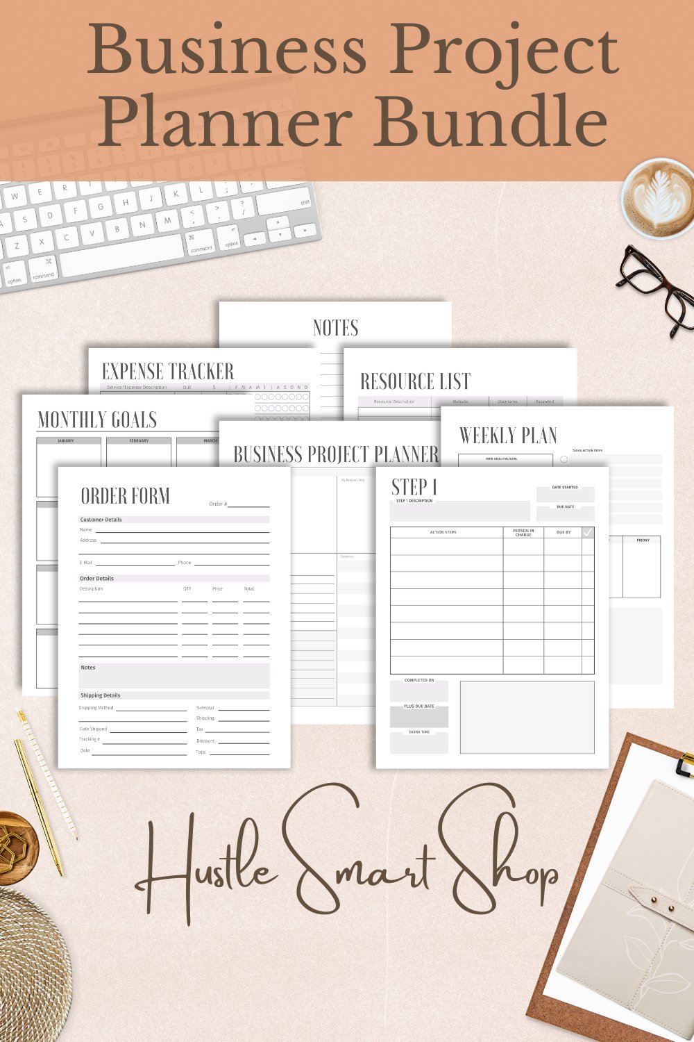 Business Project Planner Bundle Gray