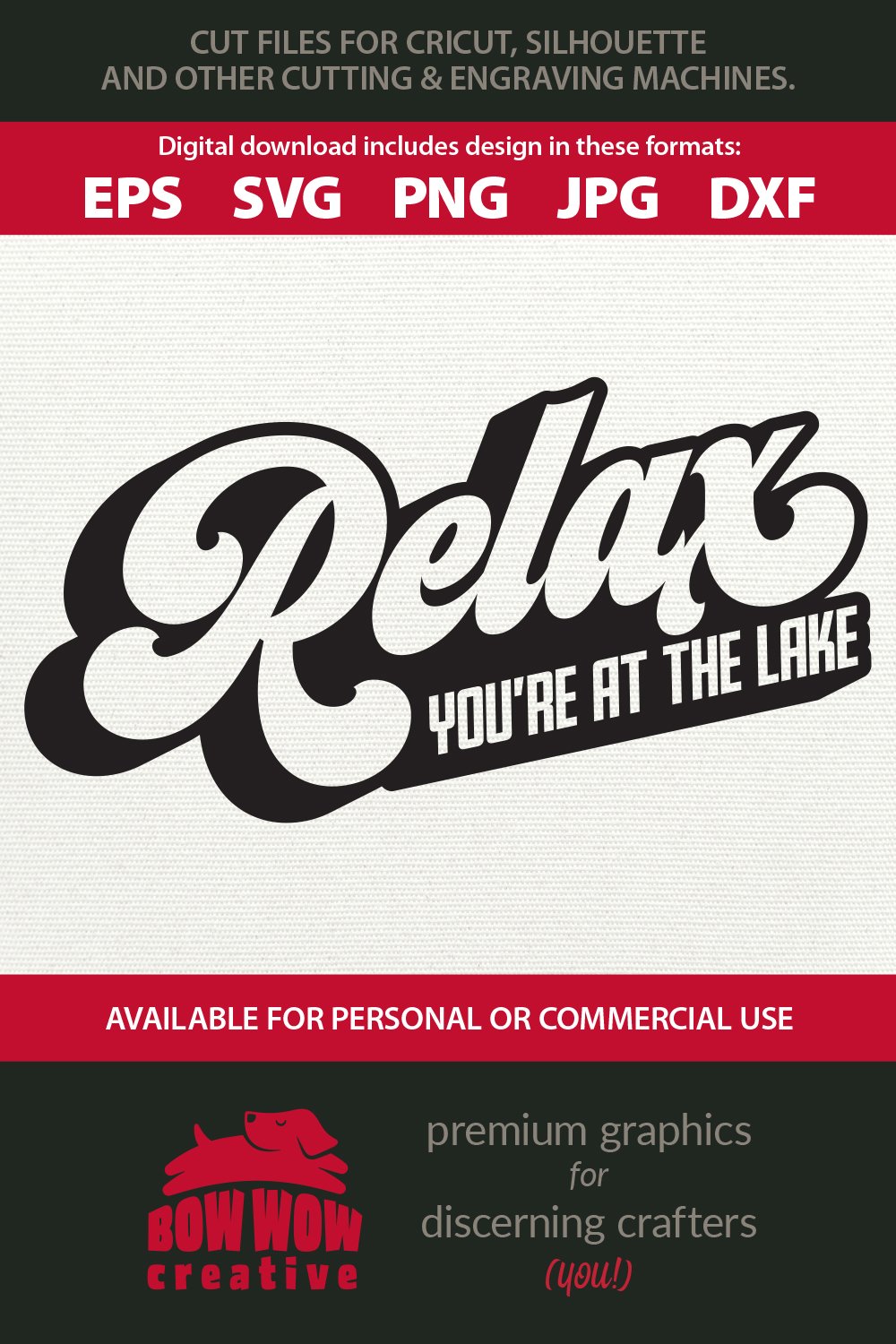 Relax. You're at the Lake - Lake Clipart & SVG Cutting File