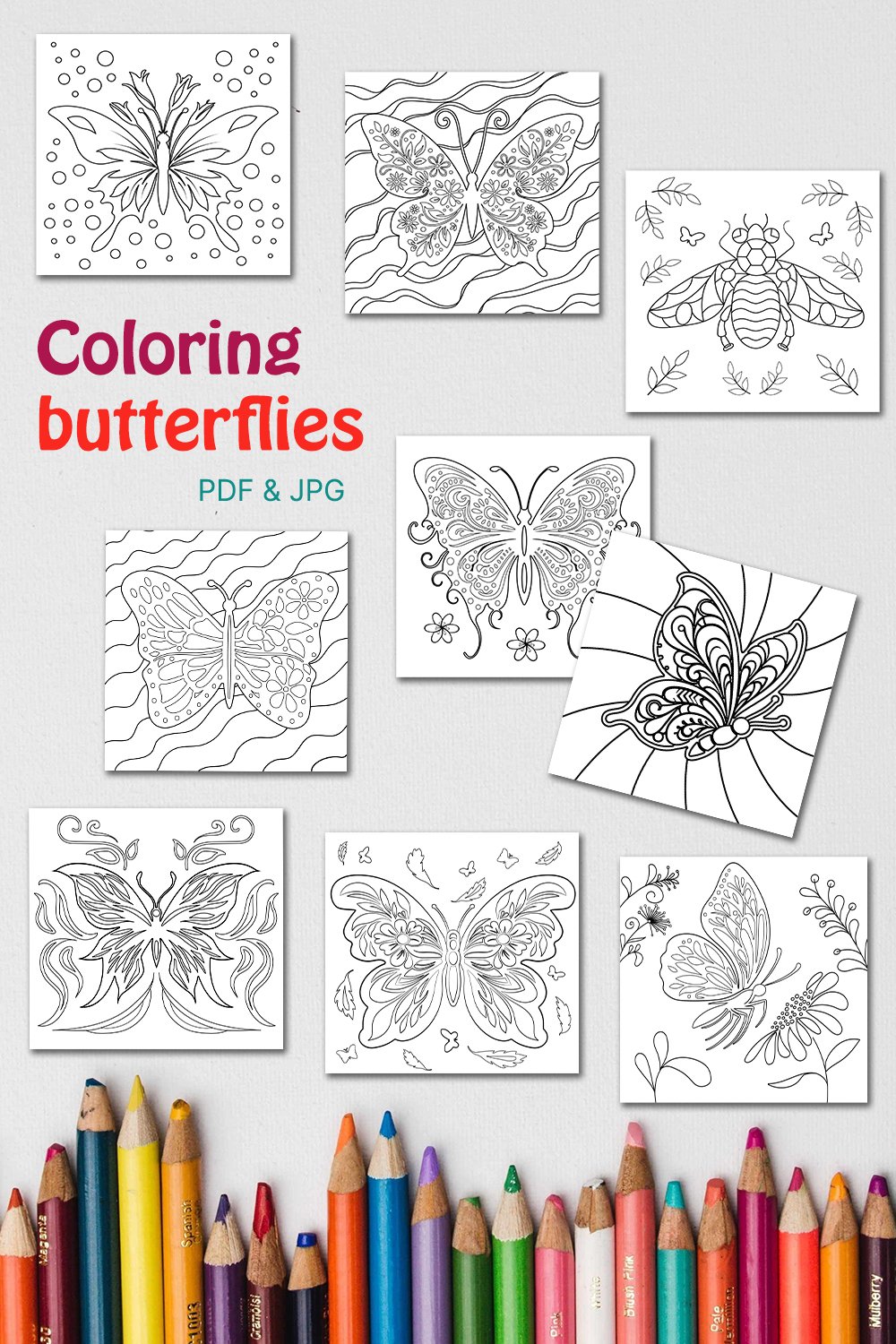 Butterflies Coloring Book