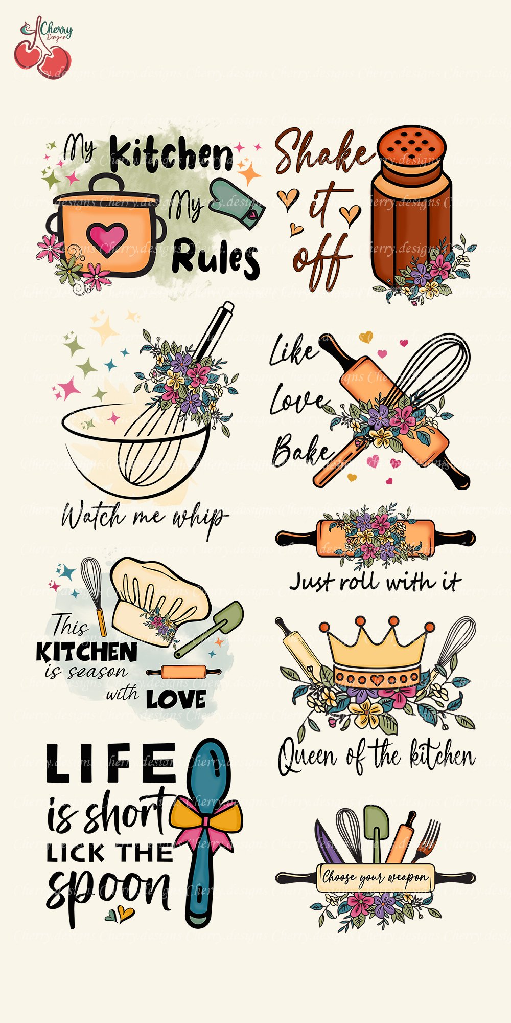 Kitchen Sublimation Bundle 9 PNG, Kitchen Tools PNG, Chef
