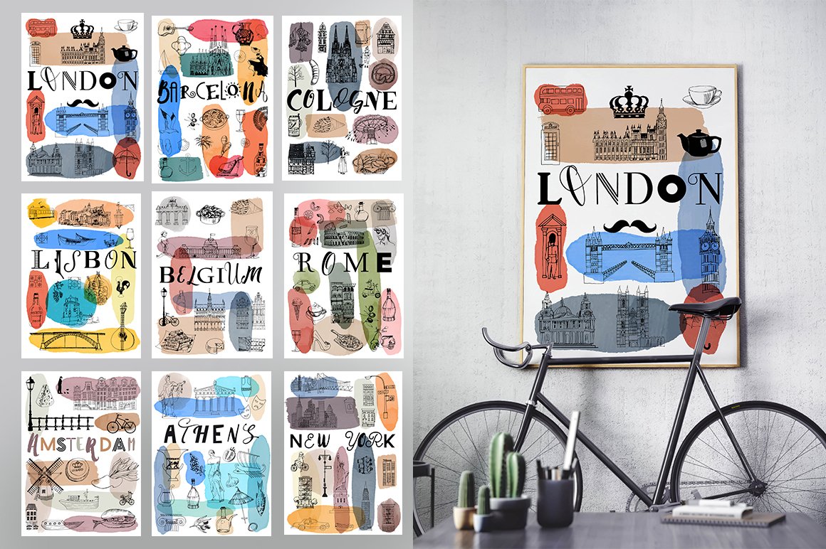 Collection of 9 cities