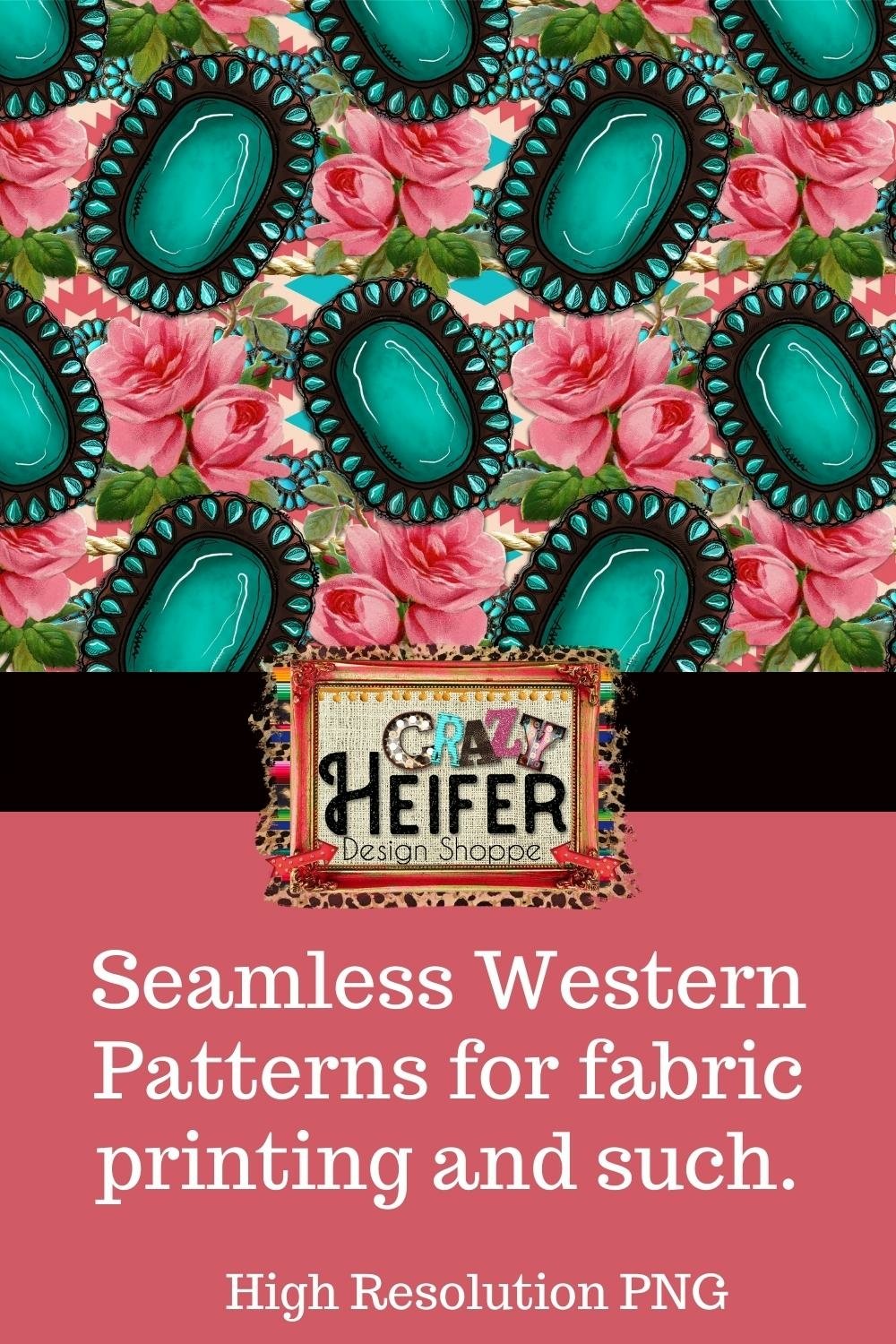 Seamless Pattern Vintage Western Roses and (1669418)