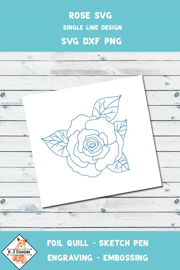 Rose SVG for Foil Quill | Single Line Designs