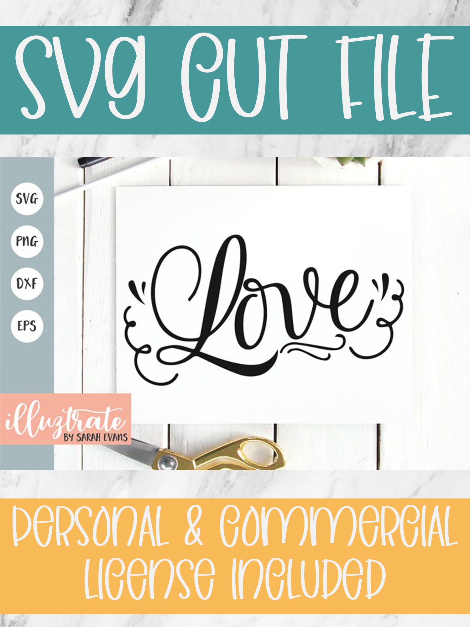 Love SVG Cut File | Wedding Quote SVG | Handlettering