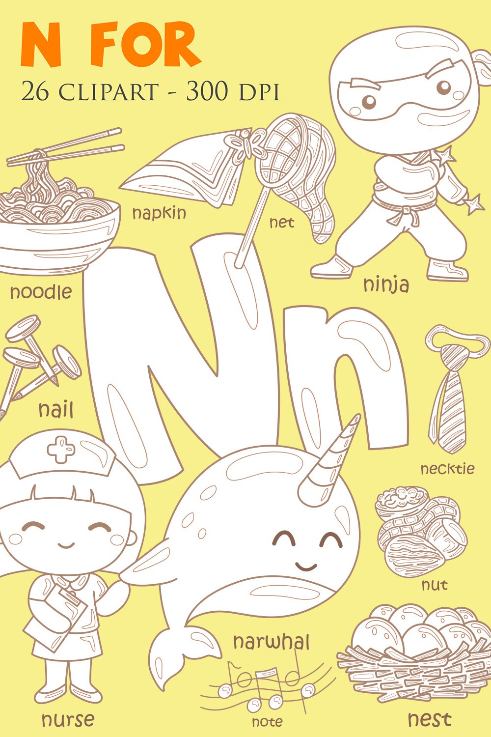 Alphabet N For Vocabulary Student Lesson Word (2539288)