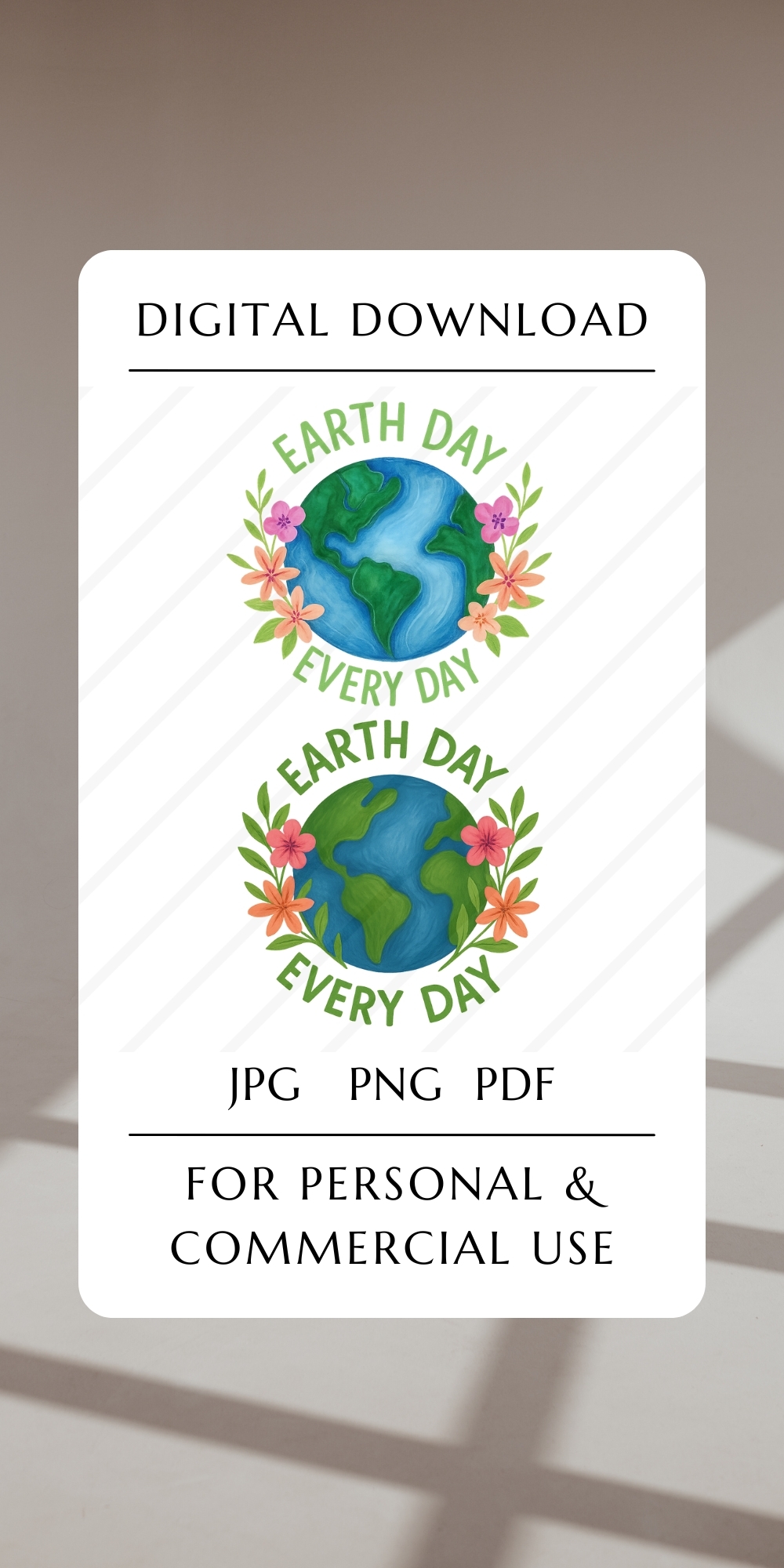 Earth Day Everyday PNG | Eco Friendly Nature Lover Designs