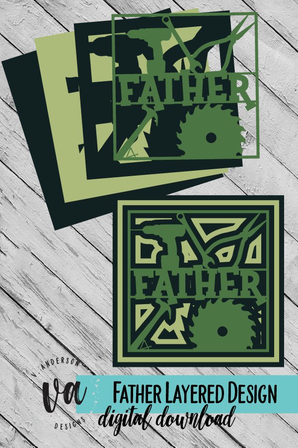 3D Layered Father Cut File/SVG