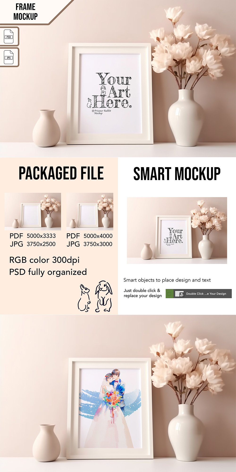 Frame Smart Mockup PSD & JPG Template Graphic (2780192)