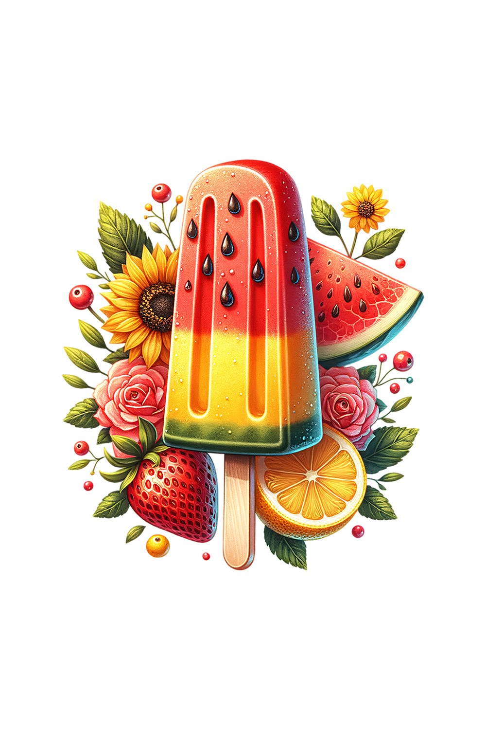 Summer Popsicle Clipart Sublimation PNG (3776990)