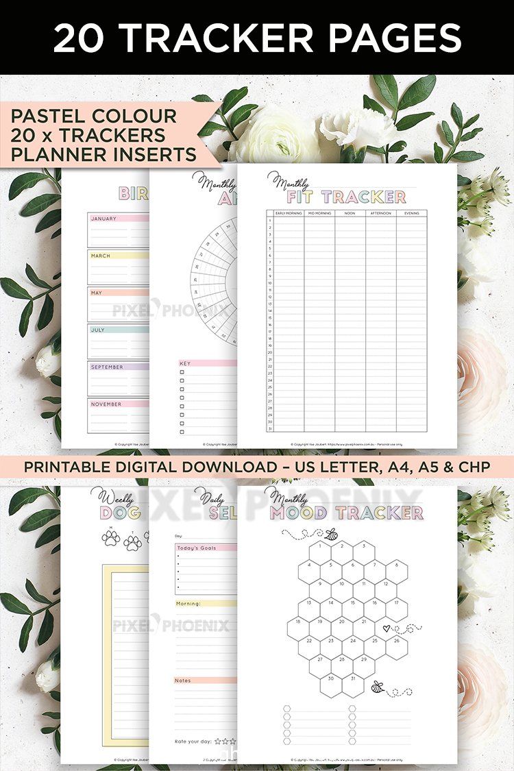 Tracker Pages, Mood Tracker, Habit Tracker, Chore (1047109)