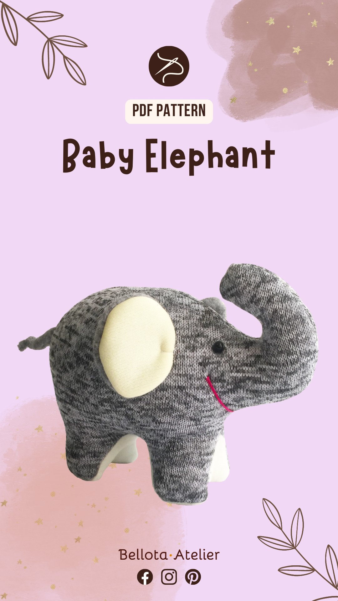 Baby Elephant Sewing Pattern