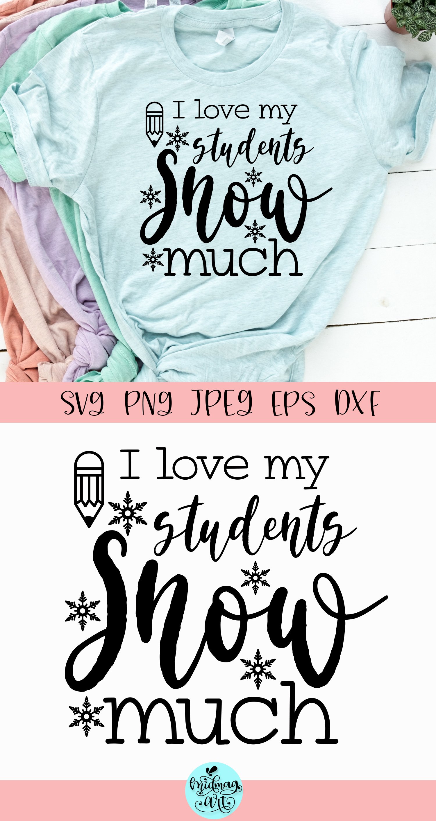 I love my students snow much svg, winter svg