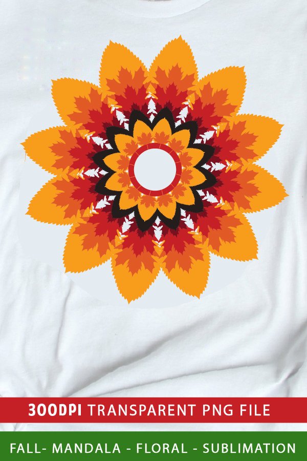Fall Sublimation Design Fall Mandala PNG for Sublimation