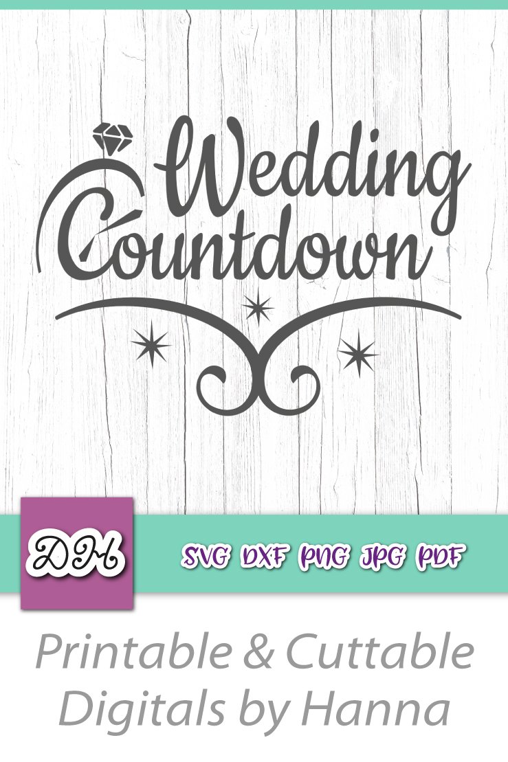 Wedding Countdown Sign Bridal Ring Clipart
