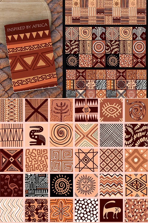 Ethnic African Patterns and tiles "Ancestral land"
