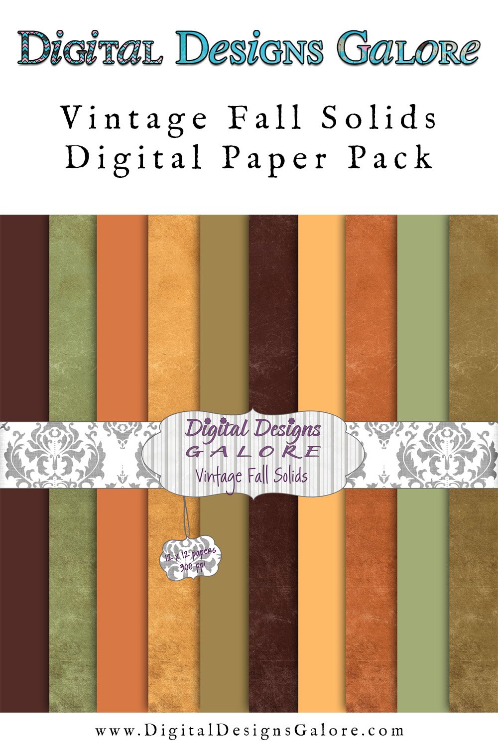 Vintage Fall Solids Digital Paper Pack (1616303)