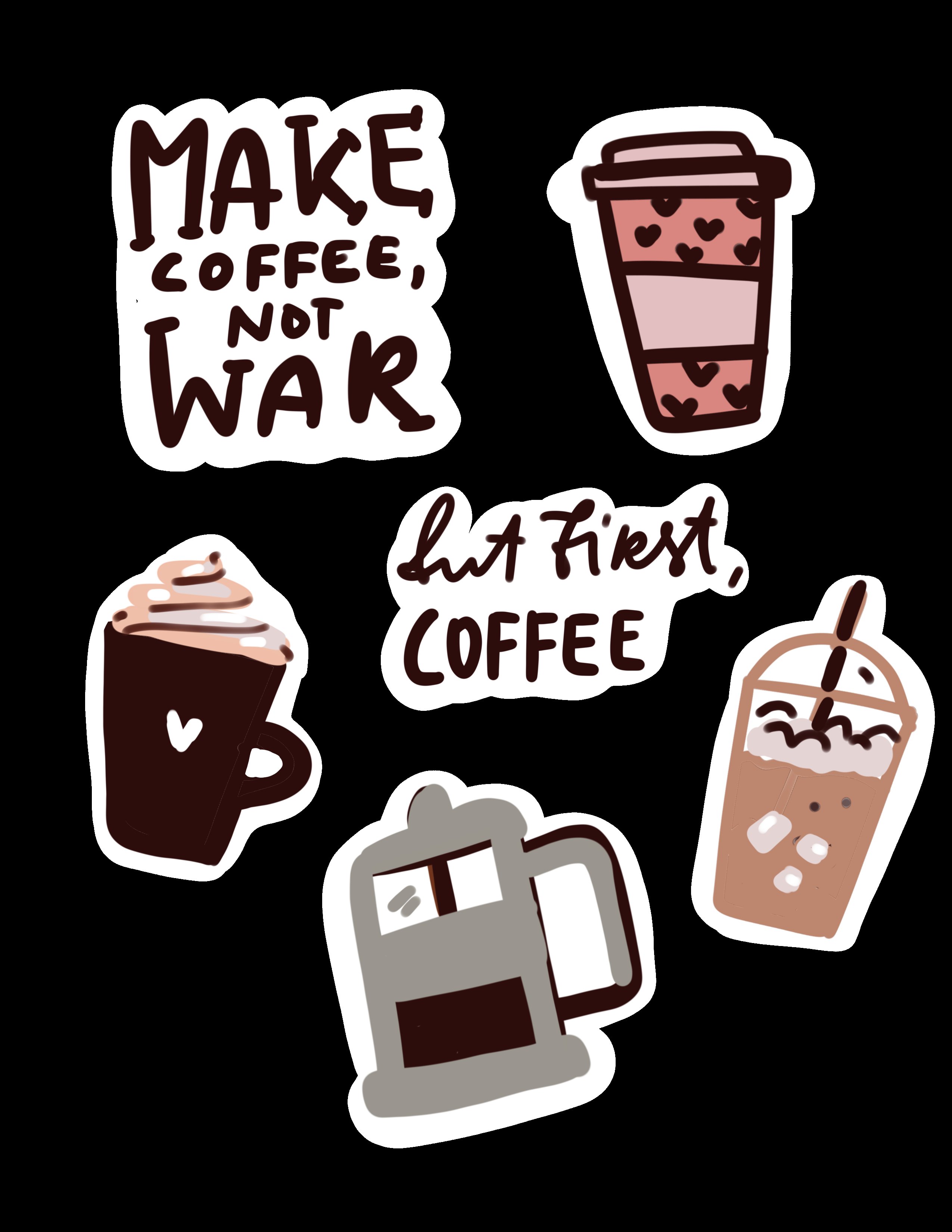 Coffee sticker small bundle