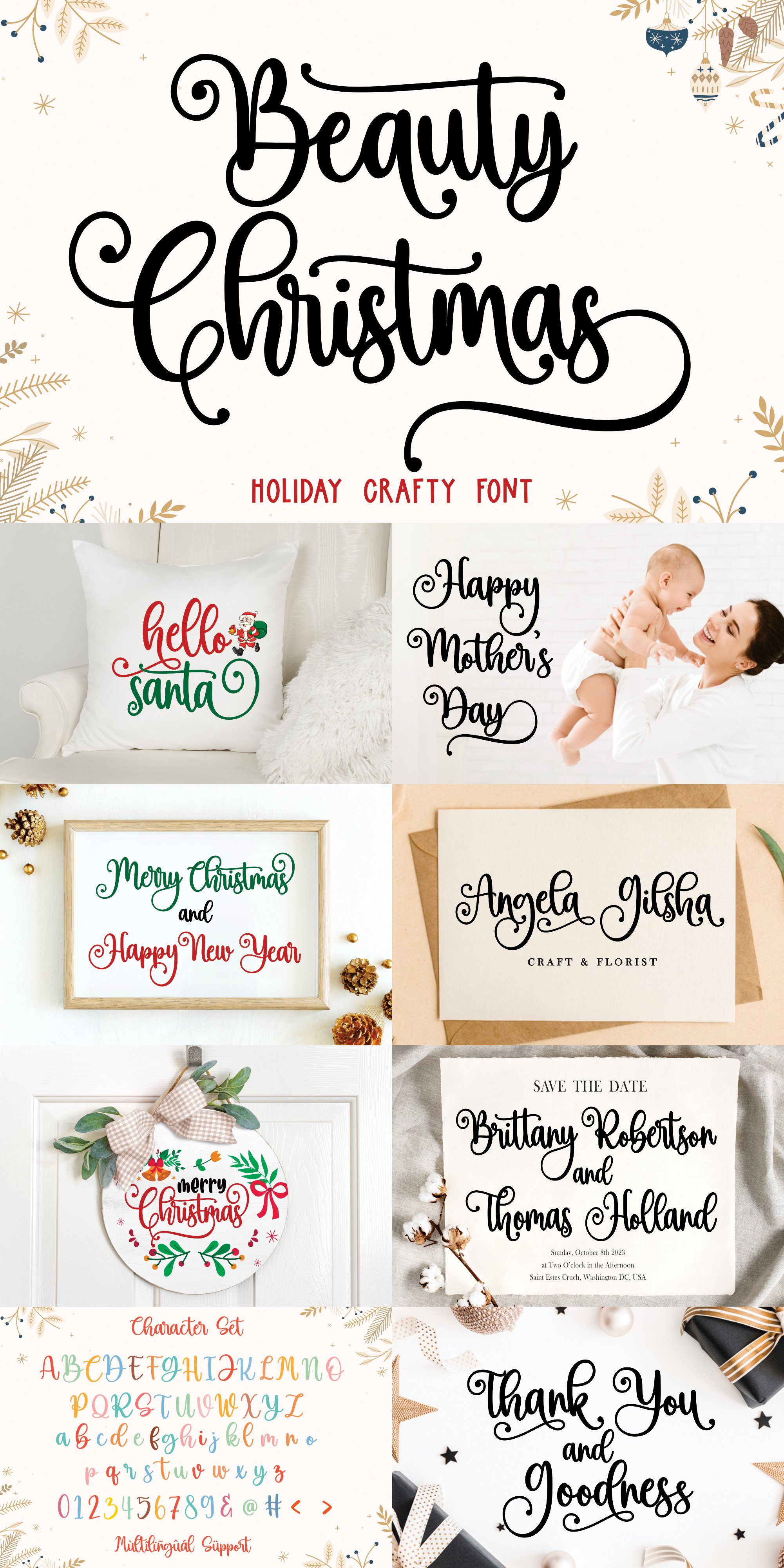 Beauty Christmas - Holiday Crafty Font (1674726)