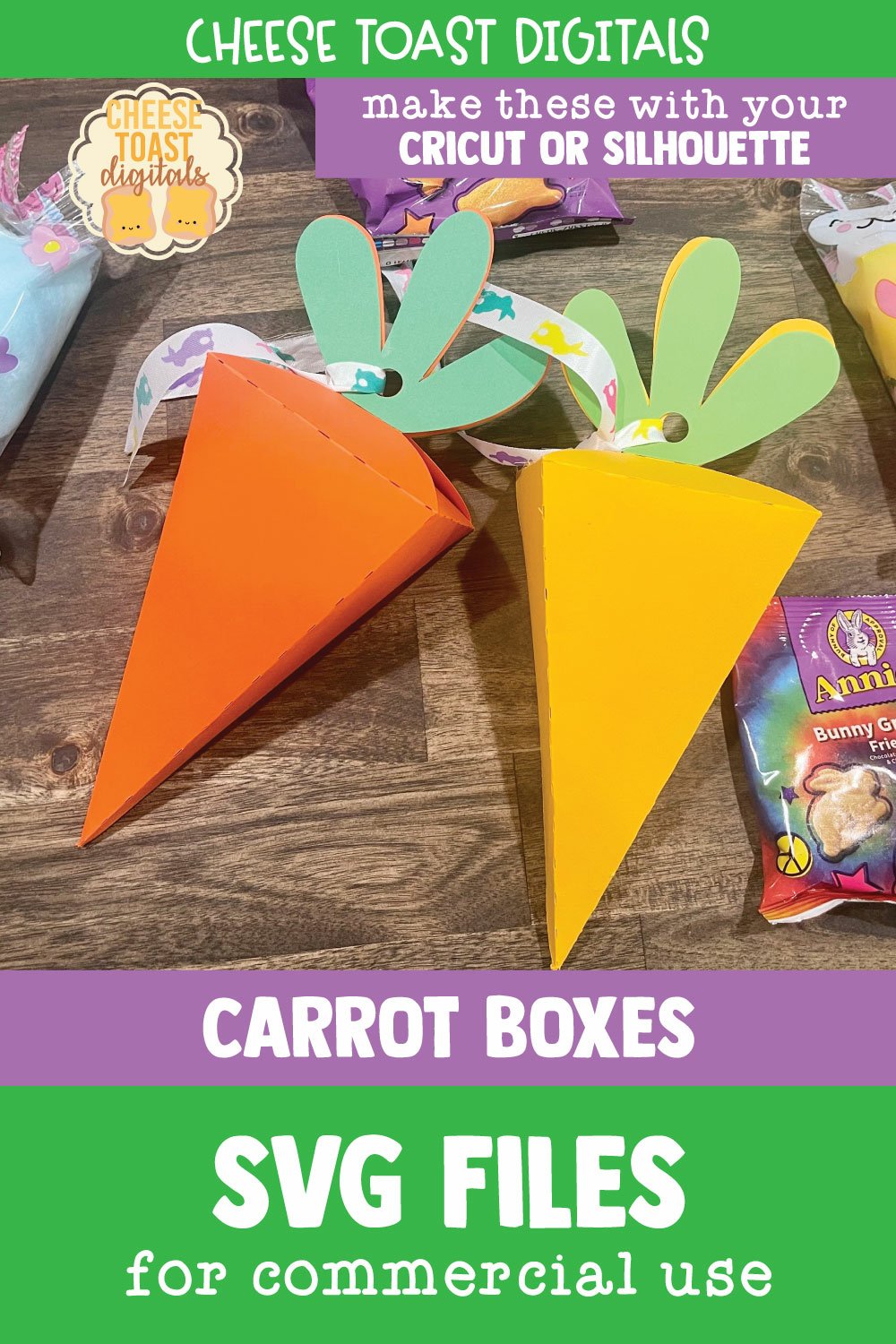 Cardstock Carrot Box SVG | Large Carrot Treat Box Design