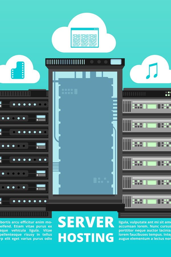 Website cloud hosting, digital data storage and computer ser