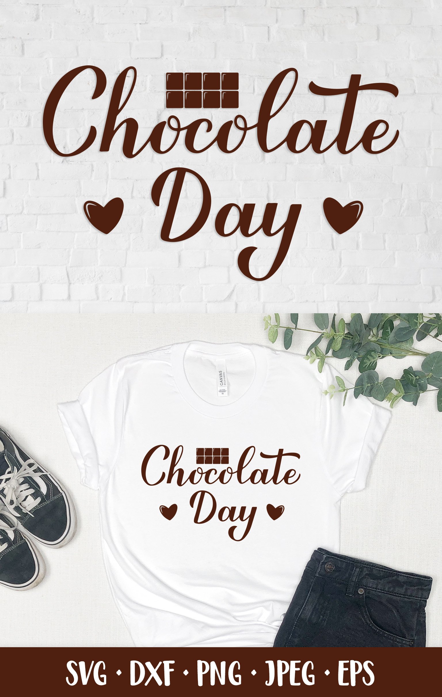 Chocolate day hand lettered SVG