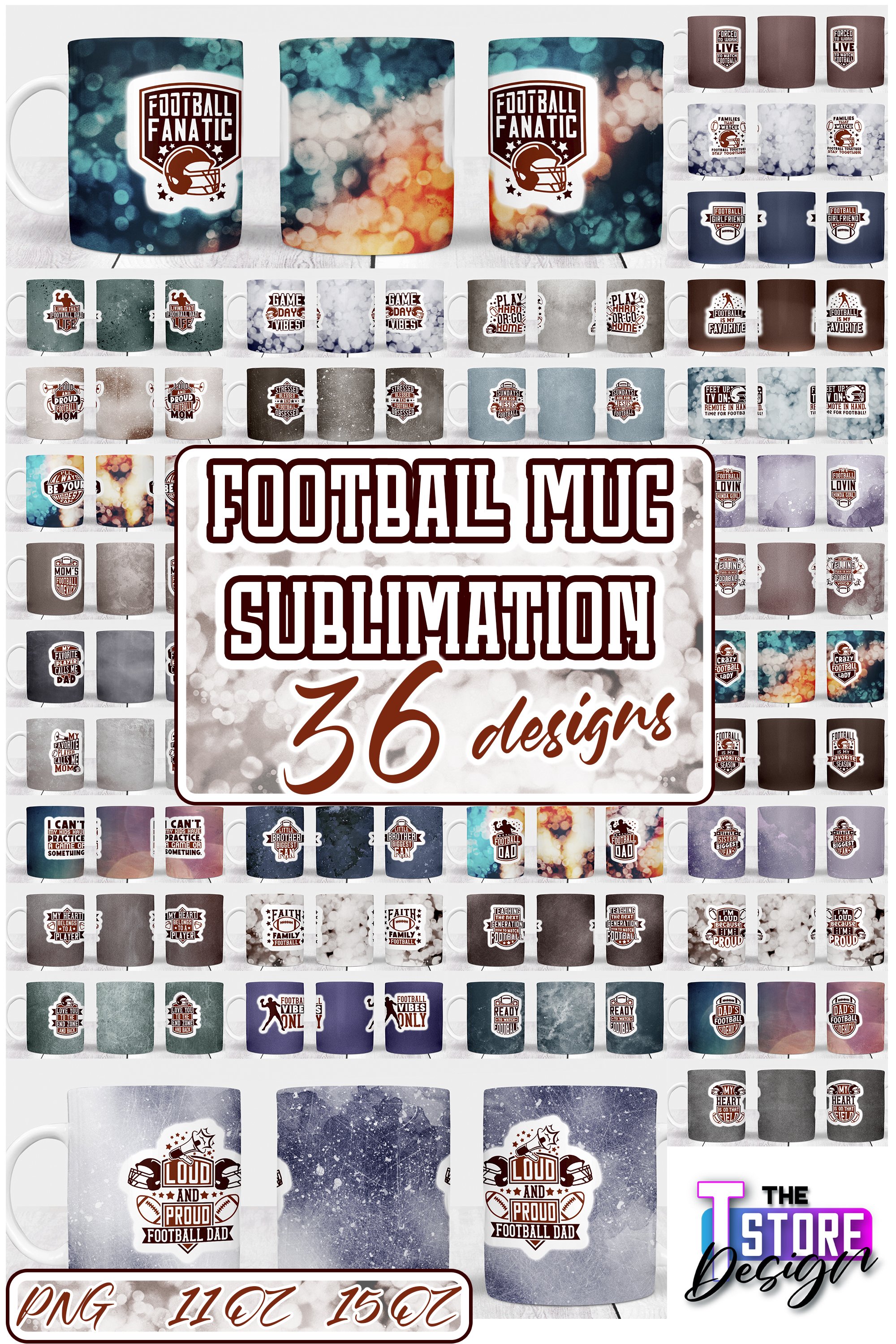 Football Mug Sublimation |11 oz |15 oz Mug Sublimation