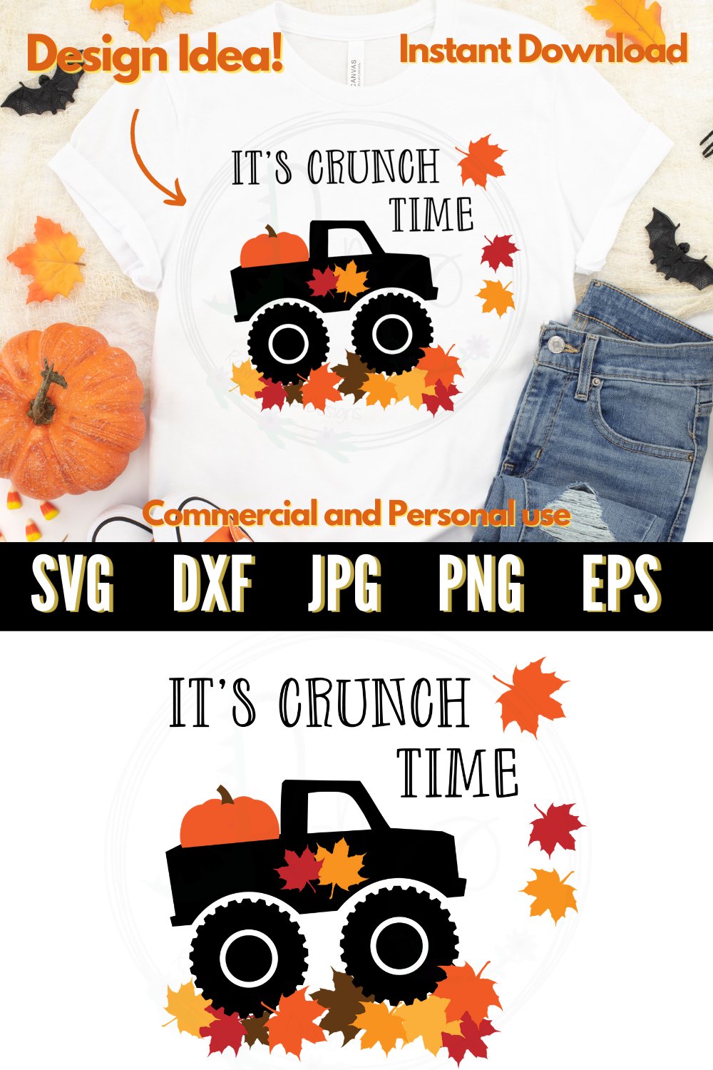 It's Crunch Time Truck Cut File for Cutting Machines