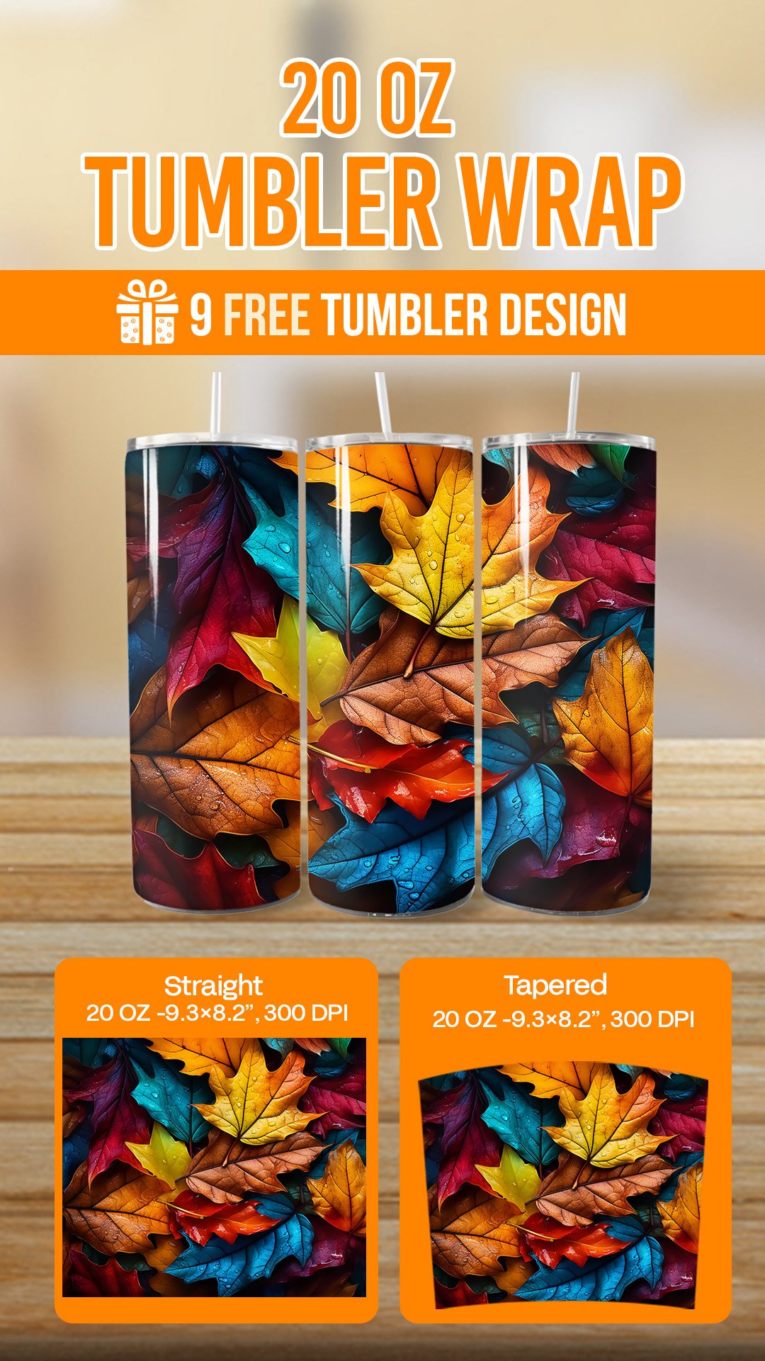 Fall and autumn Sublimation Tumbler