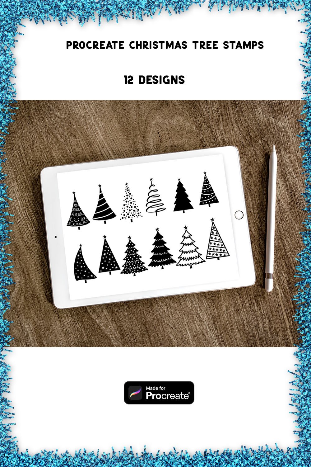Procreate Christmas Tree Stamp Brushes