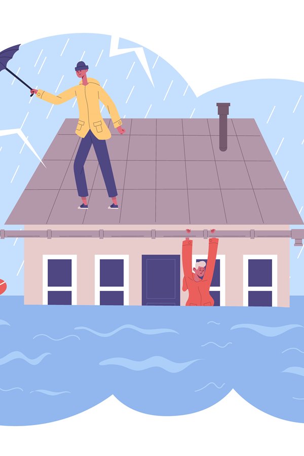 Natural cataclysm disasters flood safeguard rescue boat serv