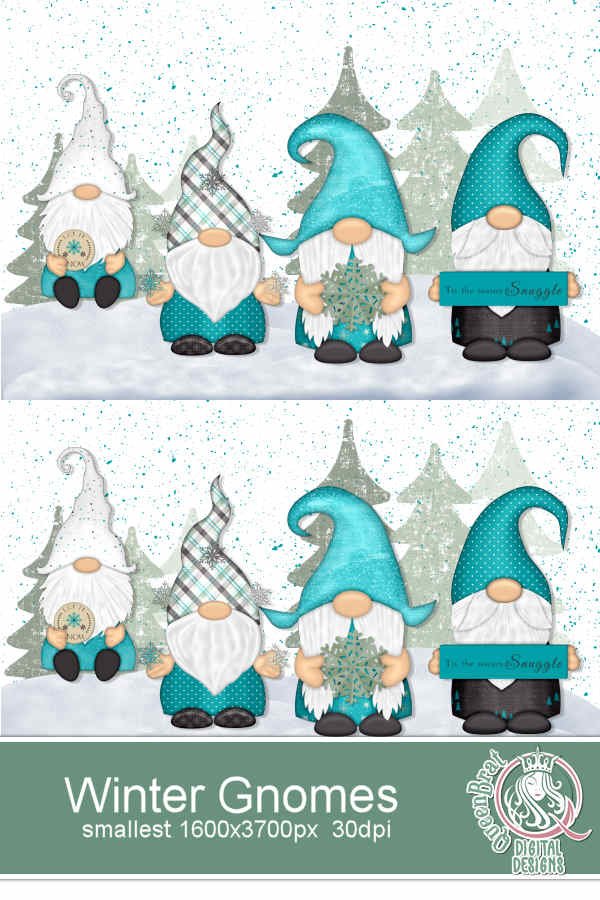 Winter Gnomes Clipart Bundle