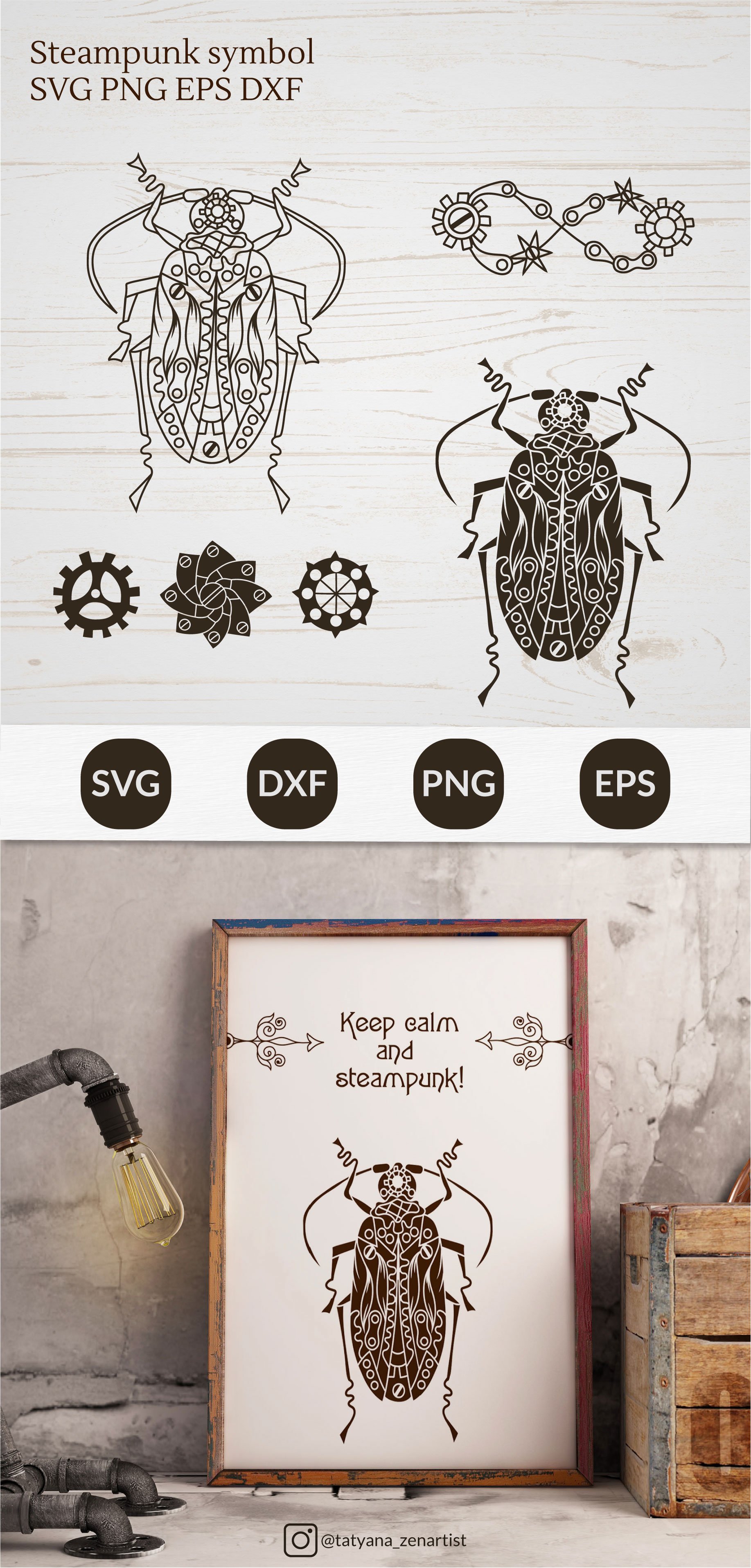 Modern Steampunk Symbol, Steampunk SVG Bundle vol.2