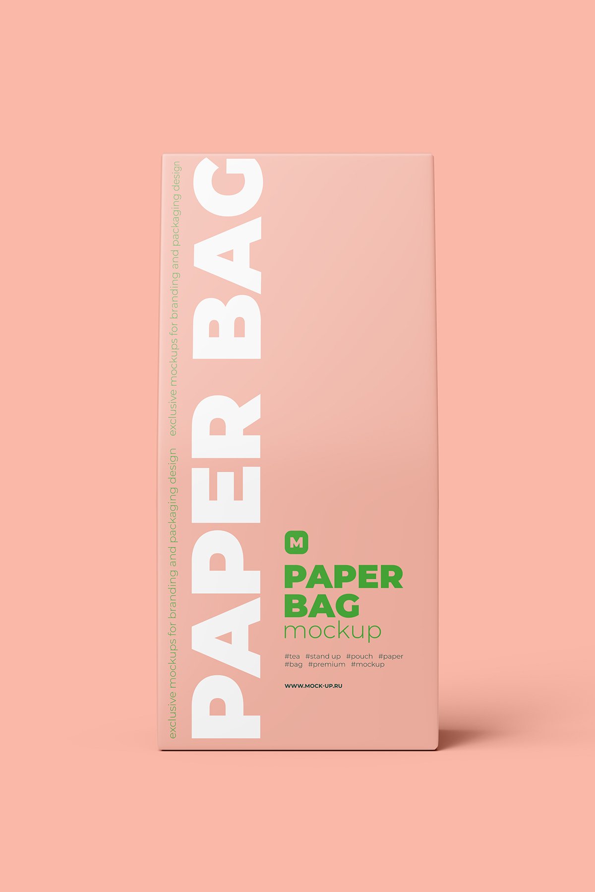 Paper Bag Mockup. Front view