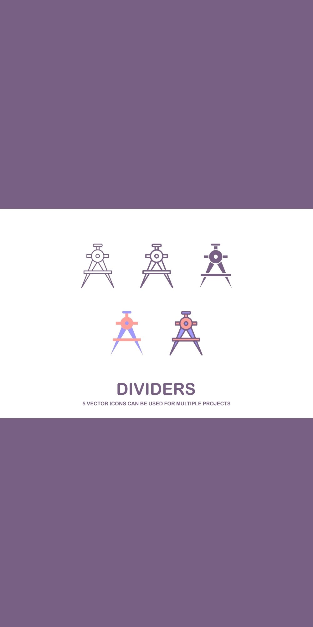 Dividers icon vector, solid illustration, pictogram icons
