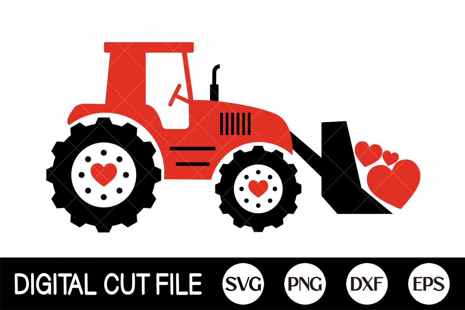 Valentines Day Svg, Love Svg, Tractor Svg, Shirt, (1115622)