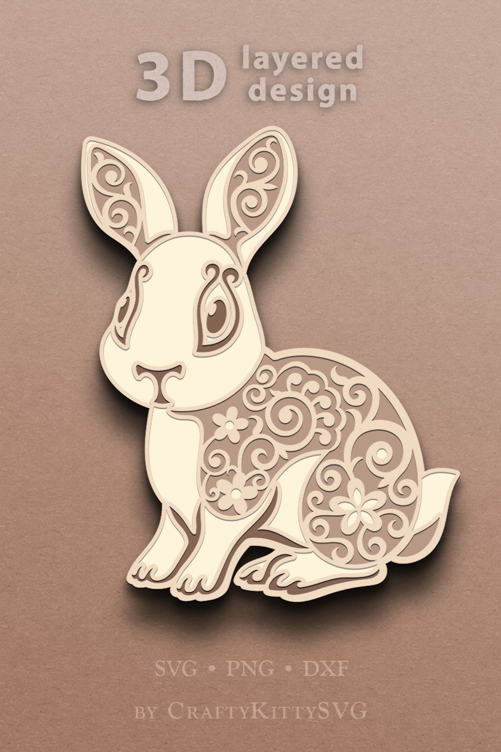 Easter Bunny SVG, 3D Layer Bunny, Paper Layered (2114804)