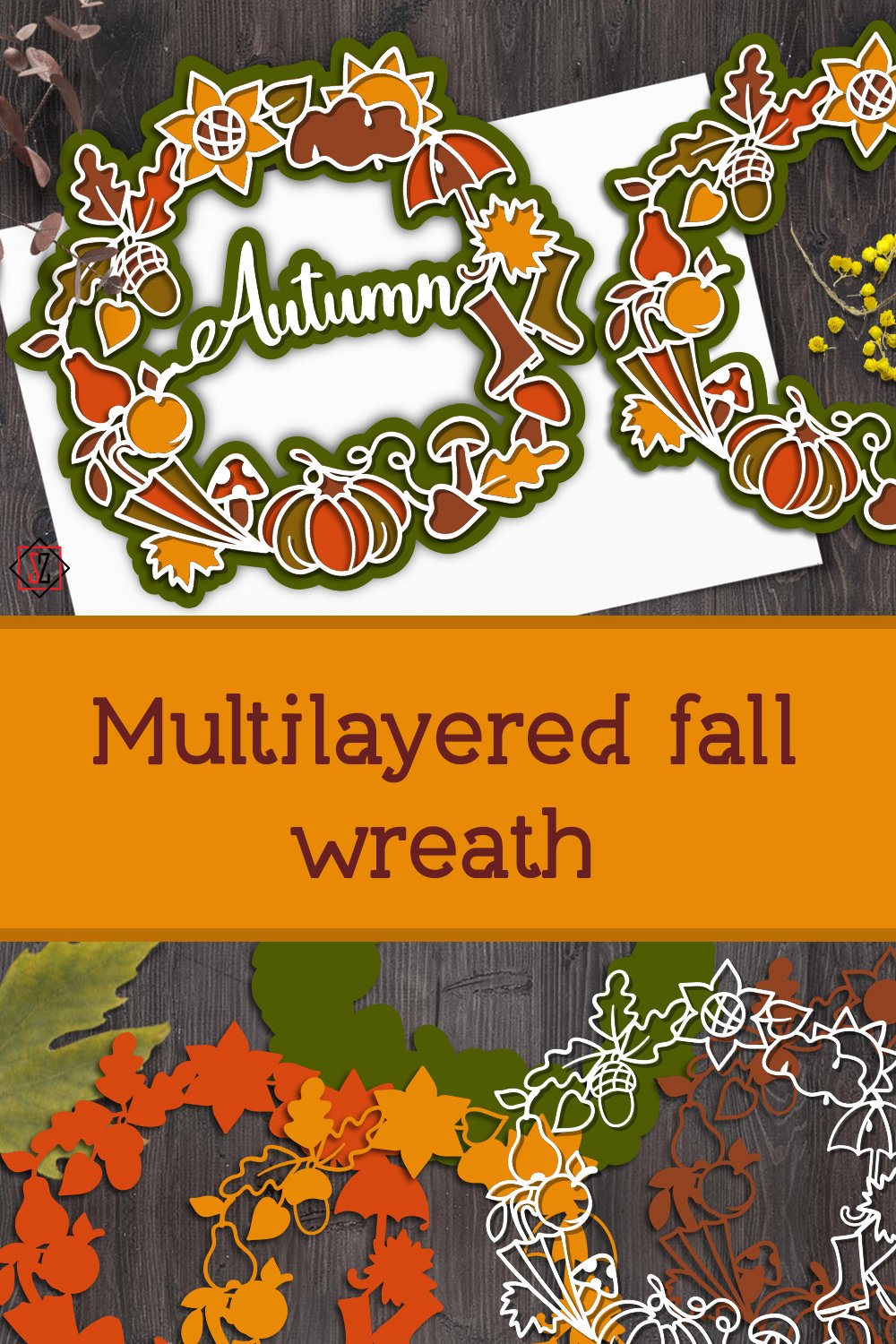 Layered Fall Wreath/Cut File